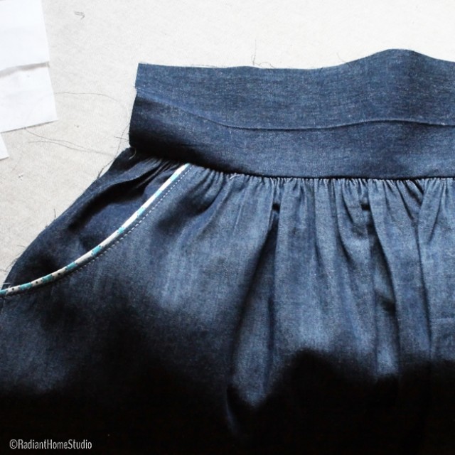 Skirt Pocket Tutorial | Add Pockets to Any Skirt | Radiant Home Studio