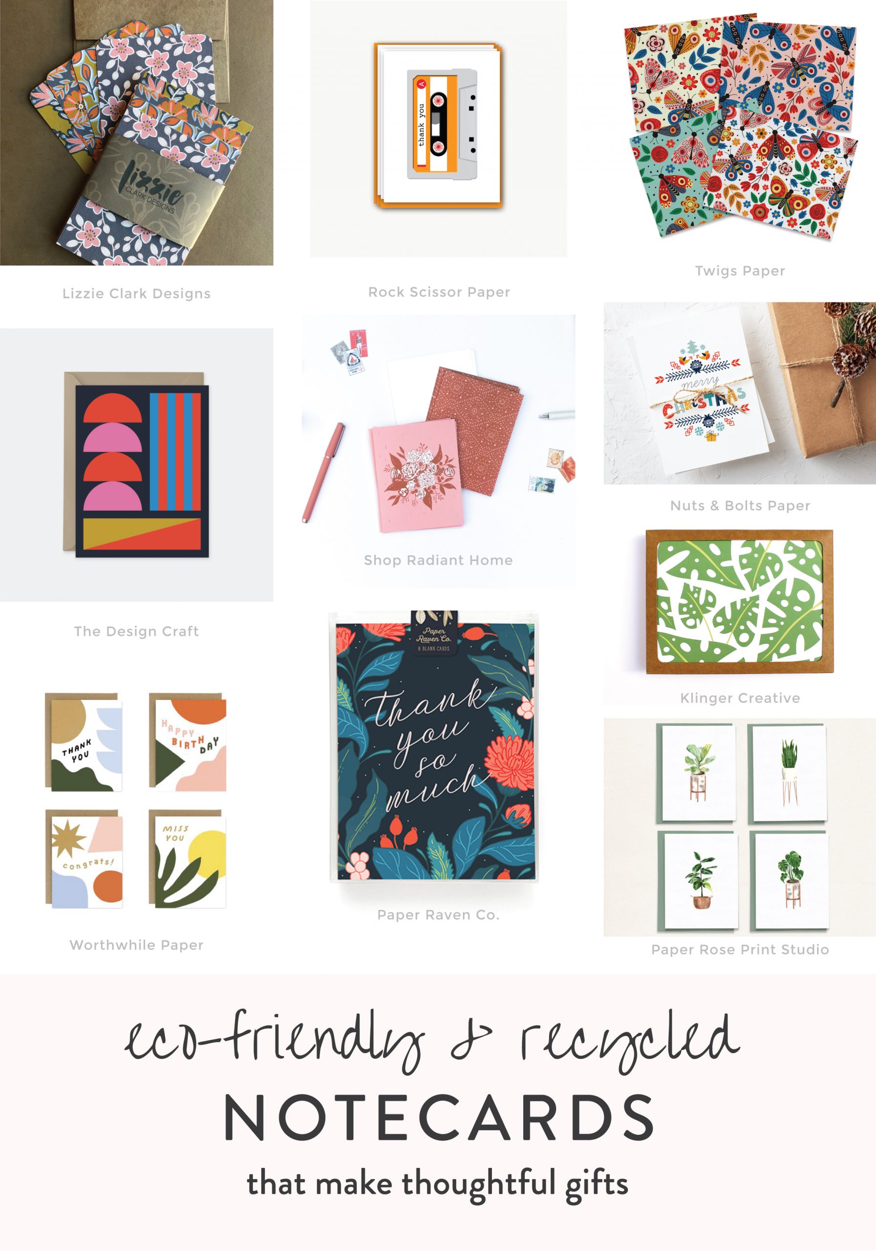Eco-friendly Notecards that Make Thoughtful Gifts | Radiant Home Studio